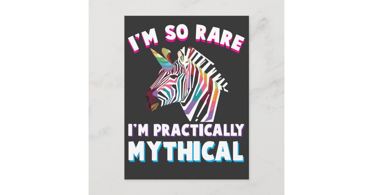 Disability Handicap Colorful Zebra Unicorn Postcard | Zazzle
