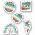 Disability Pride Flag Sticker Pack, Anti-Ableism | Zazzle