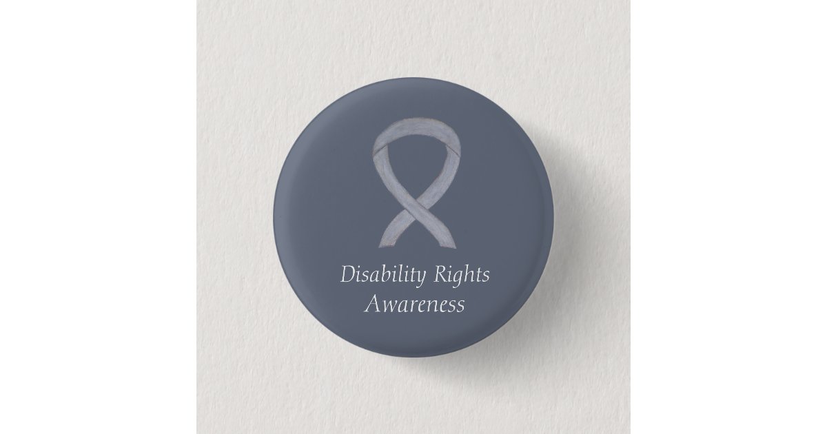 Disability Rights Awareness Ribbon Custom Pin | Zazzle