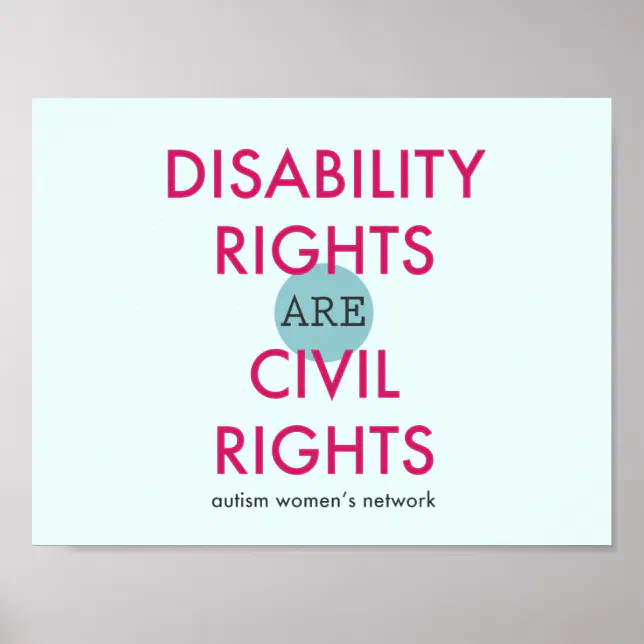 Disability Rights Poster | Zazzle