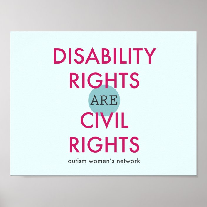 Disability Rights Poster | Zazzle.com