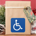 Disability sign wheelchair icon disabled symbol square sticker | Zazzle
