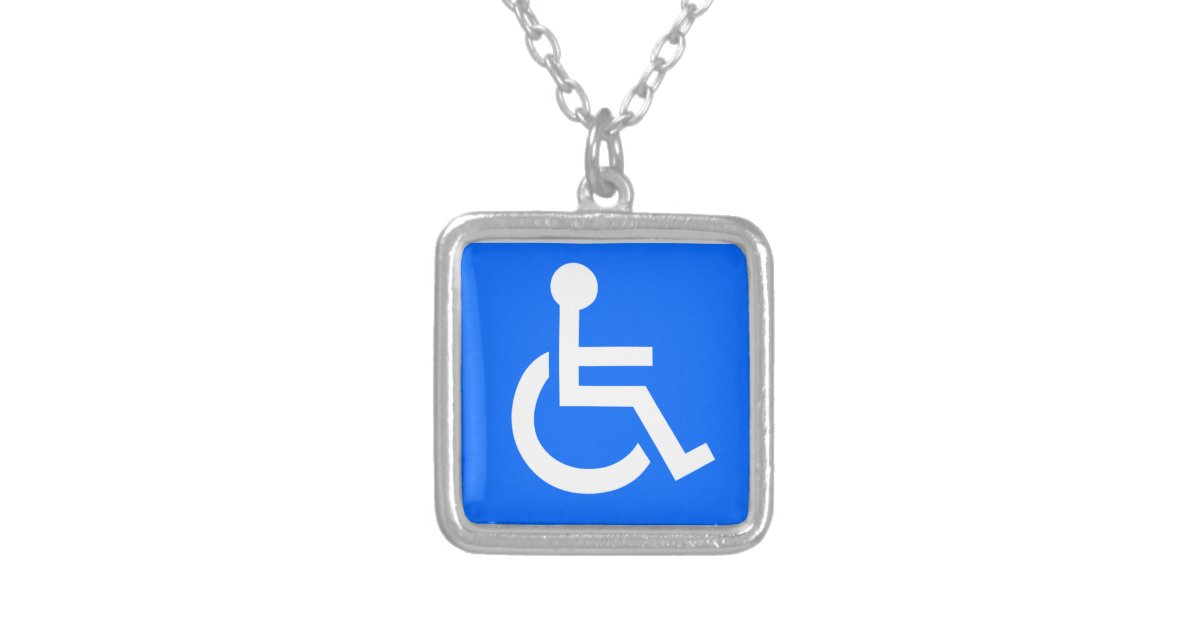 Disability Symbol Silver Plated Necklace | Zazzle