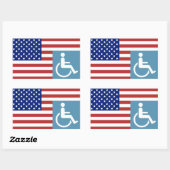Disabled American Veteran Rectangular Sticker | Zazzle