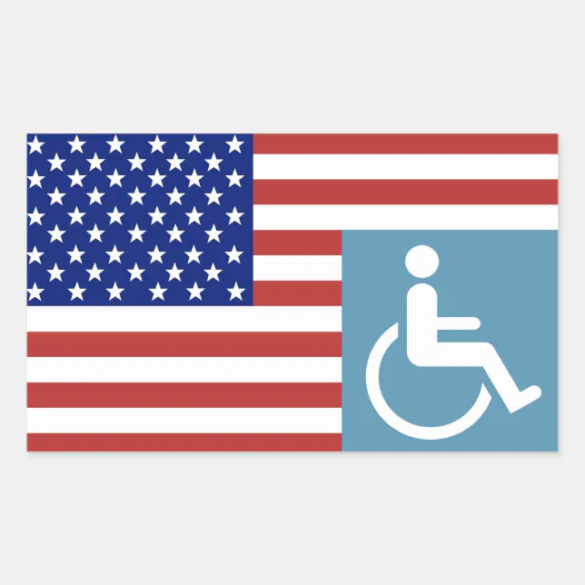 Disabled American Veteran Rectangular Sticker | Zazzle