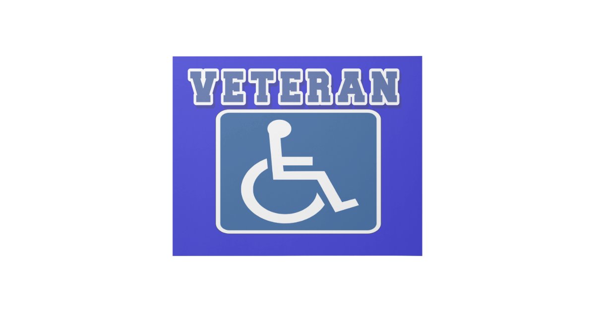 Disabled Handicapped Veteran Gallery Wrap | Zazzle