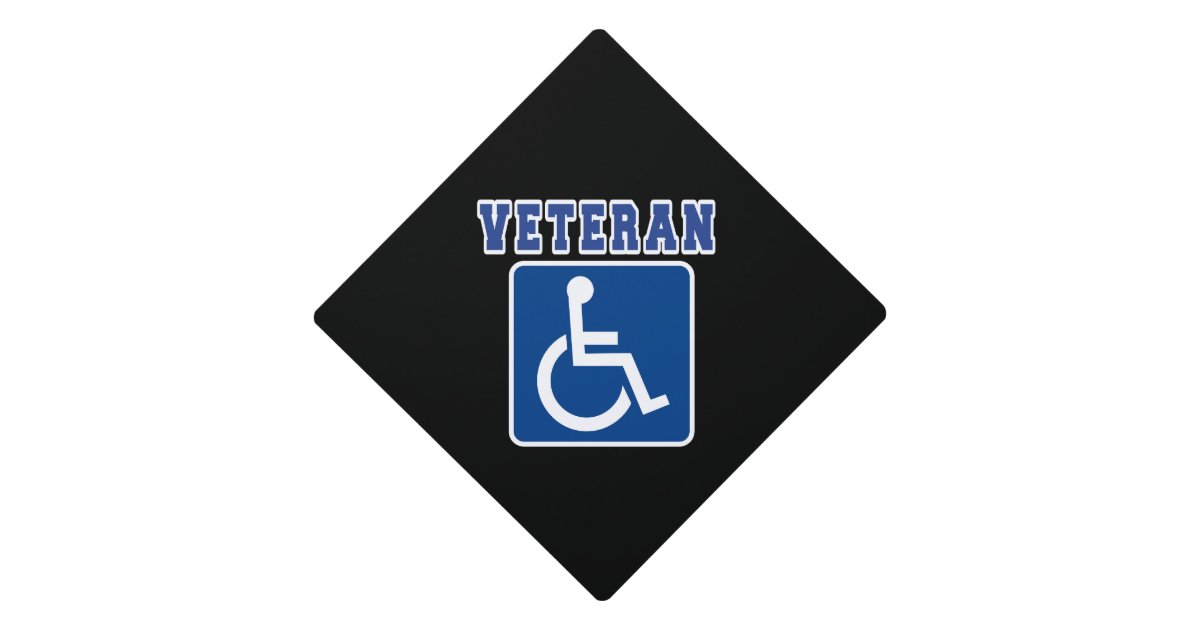 Disabled Handicapped Veteran Graduation Cap Topper | Zazzle