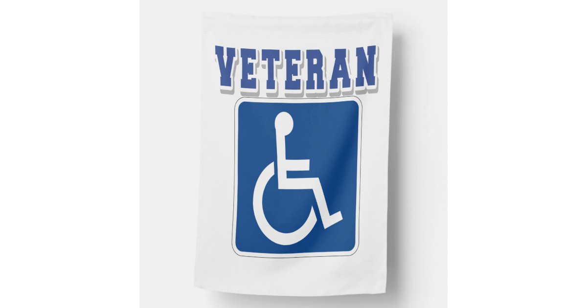 Disabled Handicapped Veteran House Flag | Zazzle