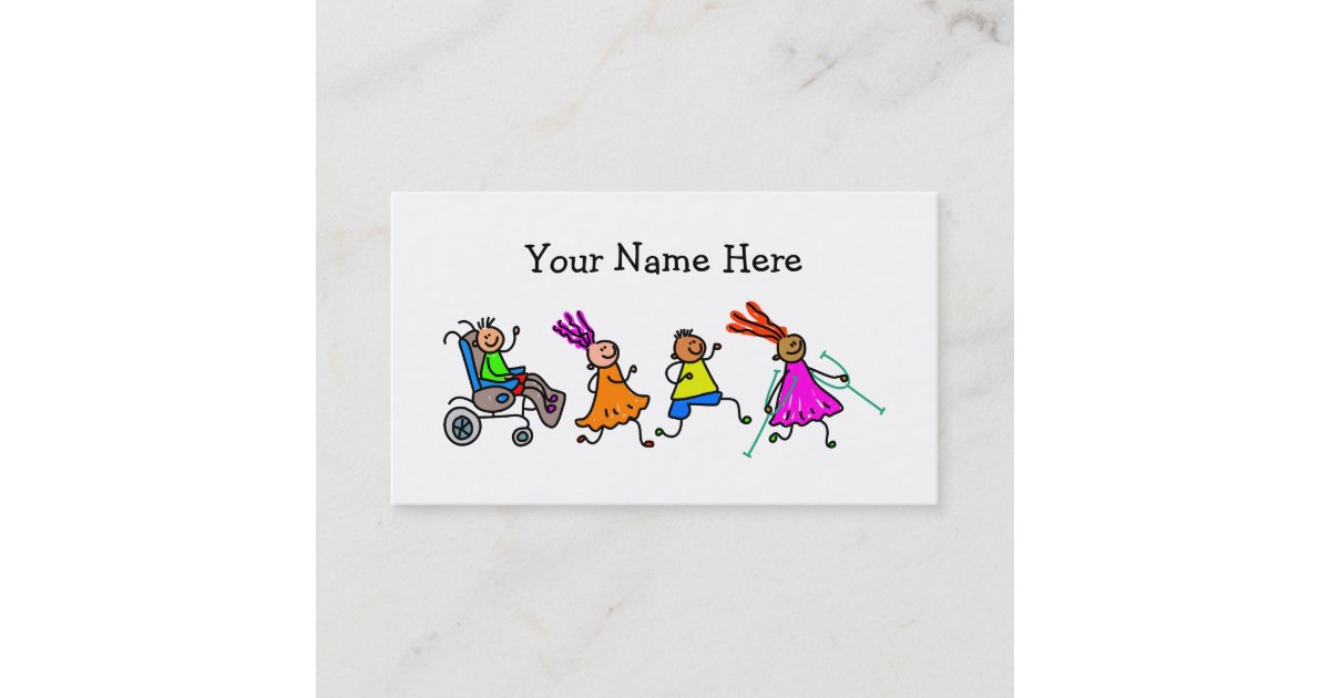 Disabled Kids Business Card | Zazzle.com