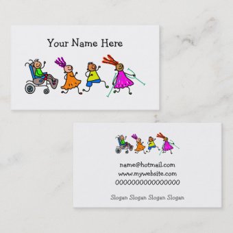 Disabled Kids Business Card | Zazzle