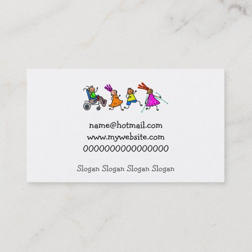 Disabled Kids Business Card | Zazzle