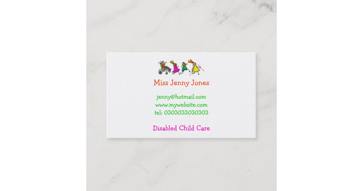 Disabled Kids, Special Needs Business Card | Zazzle.com
