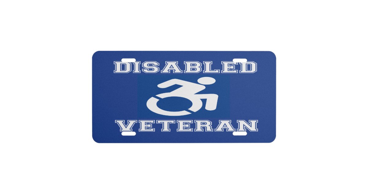 Disabled Veteran License Plate | Zazzle