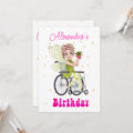 Disabled Wheelchair Fairy Pink Hair Girls Birthday Invitation | Zazzle