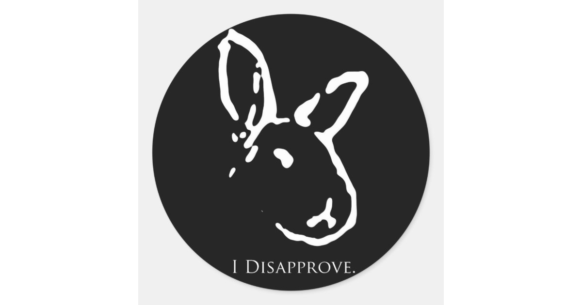 Disapproving Rabbits Sticker | Zazzle