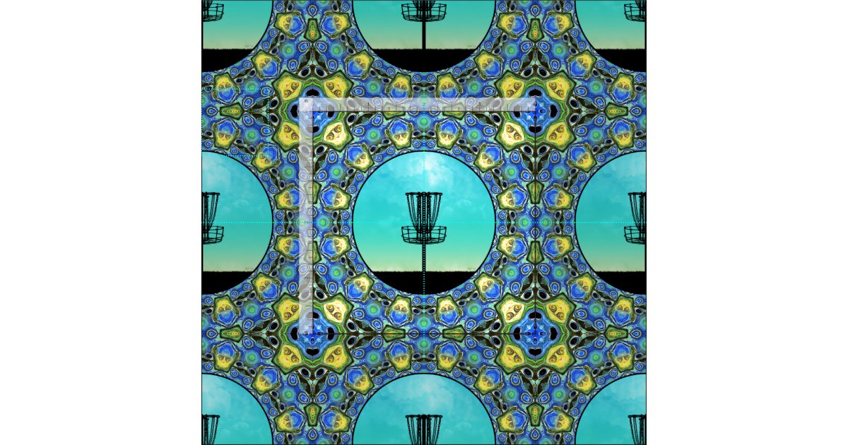 Disc Golf Abstract Basket 5 Fabric | Zazzle