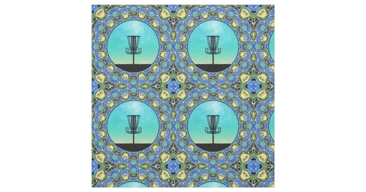 Disc Golf Abstract Basket 5 Fabric | Zazzle