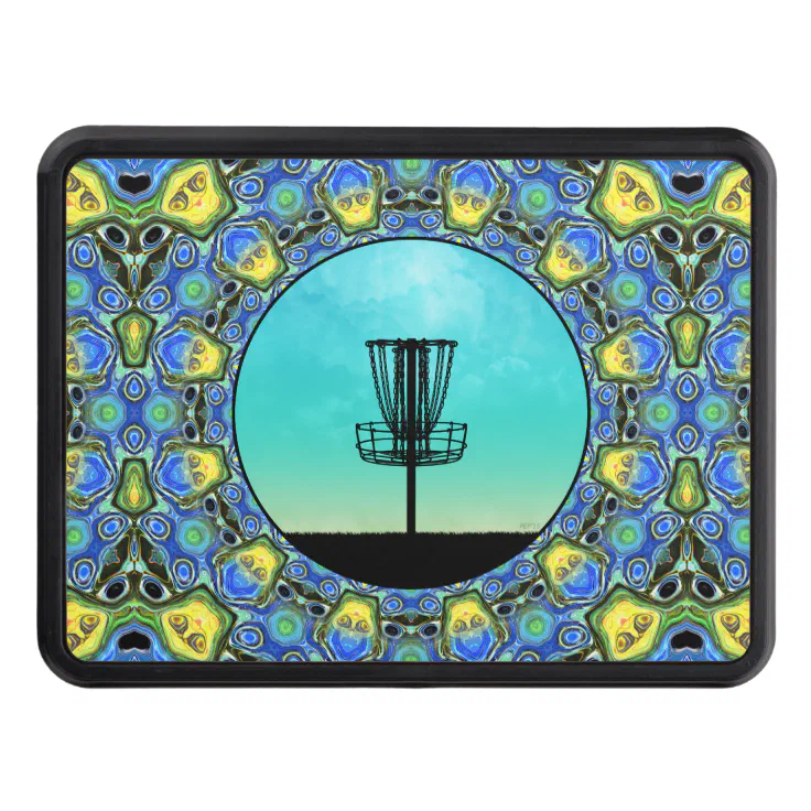 Disc Golf Abstract Basket 5 Hitch Cover | Zazzle