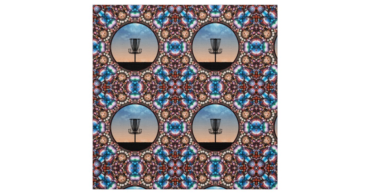 Disc Golf Basket Fabric | Zazzle