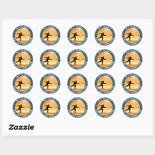Disc Golf Competition Classic Round Sticker | Zazzle
