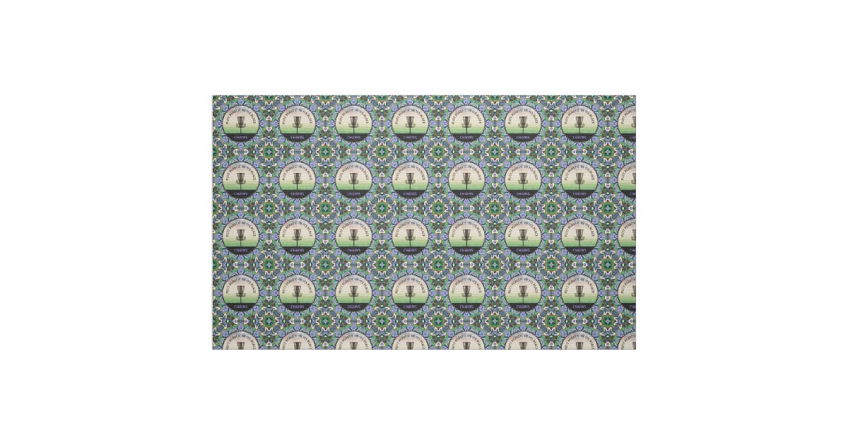 Disc Golf Mandala Fabric | Zazzle
