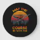 Disc Golf May The Course Be With You Frolf Large Clock | Zazzle
