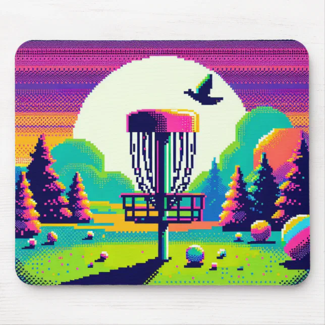 Disc Golf Pin Pixel Art Mouse Pad | Zazzle