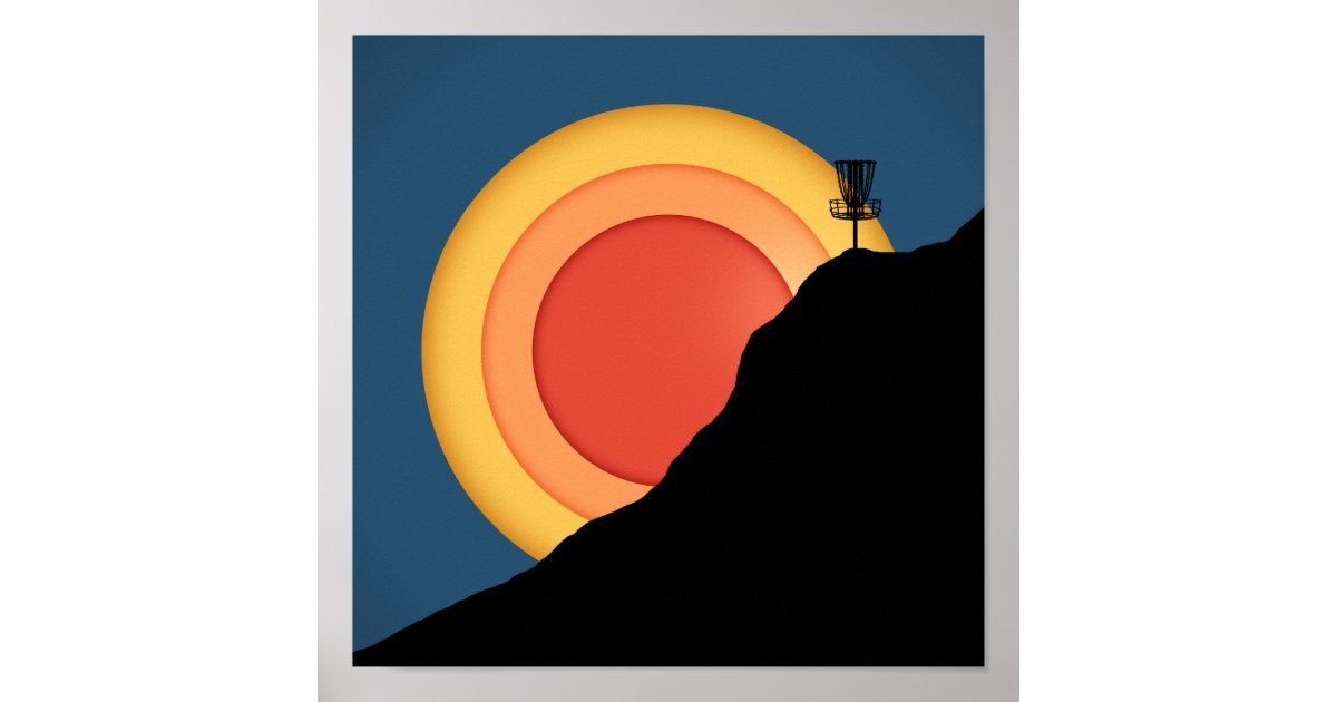 Disc Golf Sunset Poster | Zazzle