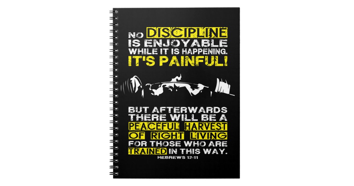 DISCIPLINE - Deadlift Workout Motivational Notebook | Zazzle