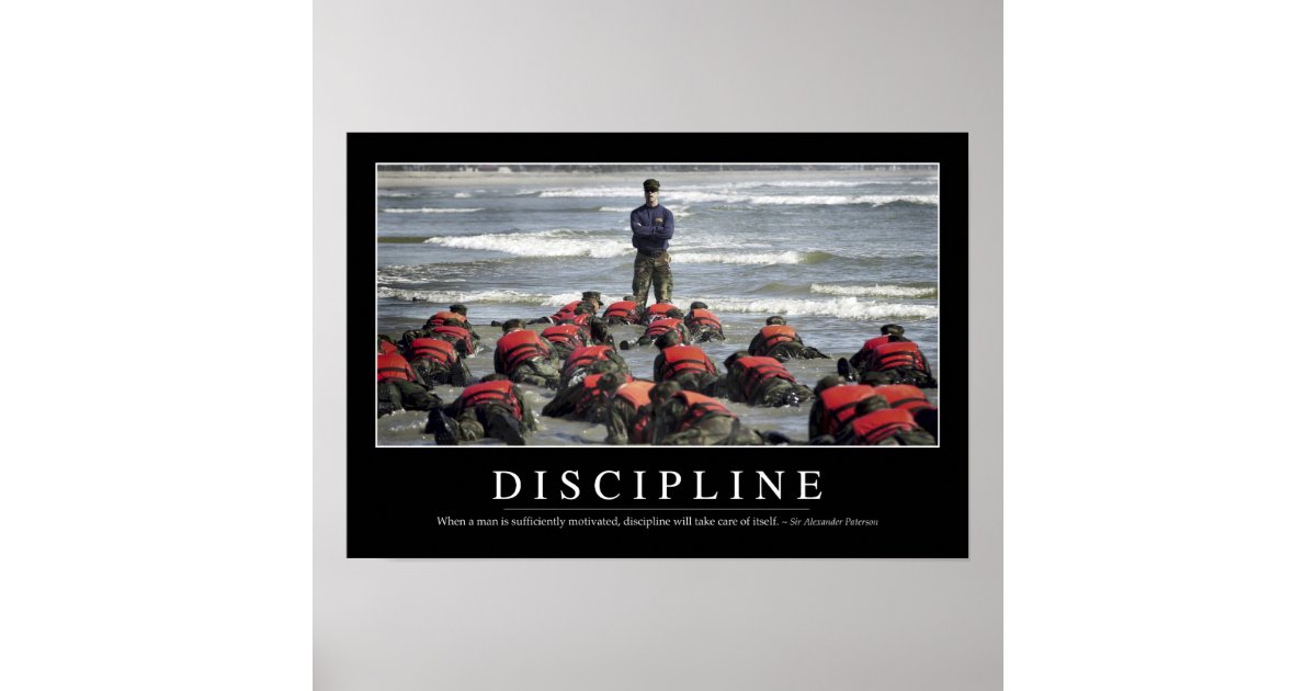 Discipline: Inspirational Quote Poster | Zazzle