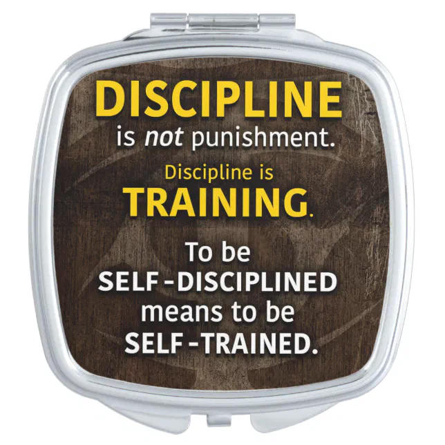 Discipline Is Training - Workout Gym Inspirational Vanity Mirror | Zazzle