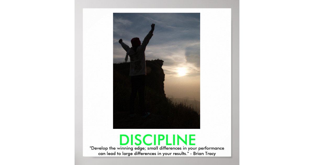 DISCIPLINE motivational poster | Zazzle