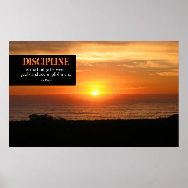 Discipline Motivational Poster Print | Zazzle