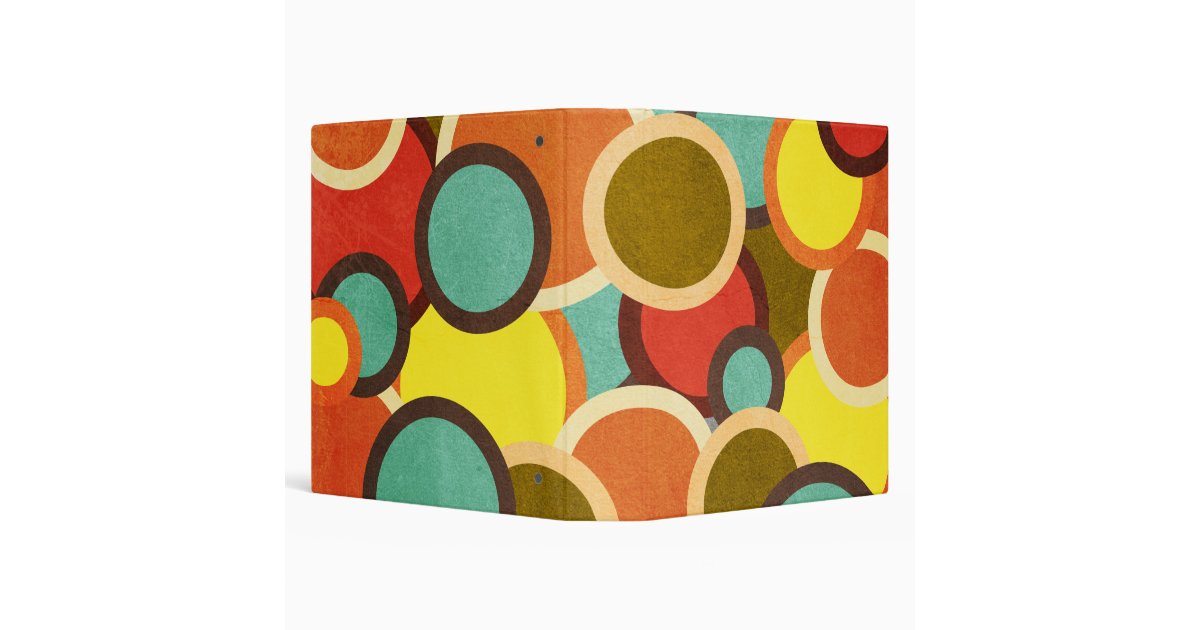 Disco 70s 60s Retro Mod Pop Culture 3 Ring Binder | Zazzle