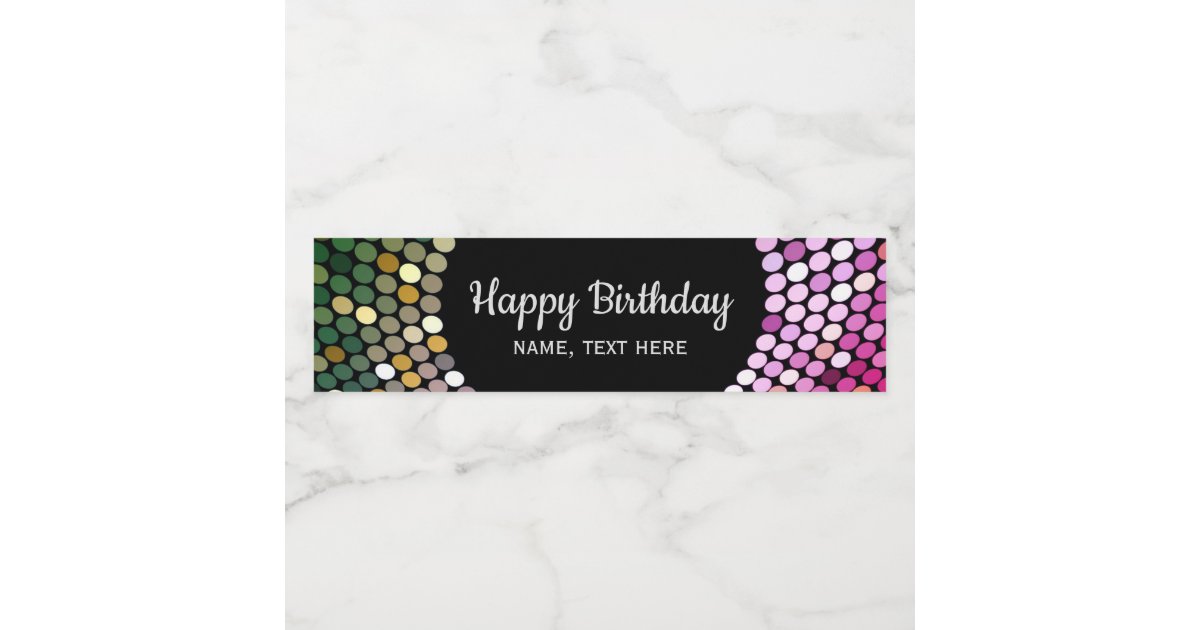 disco, 70s vintage, water bottle Label Set | Zazzle