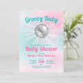 Disco Ball Baby Shower Groovy Invitation | Zazzle