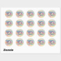 Disco Ball Baby Shower Groovy Pastel Rainbow Classic Round Sticker | Zazzle