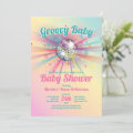 Disco Ball Baby Shower Groovy Pastel Rainbow Invitation | Zazzle