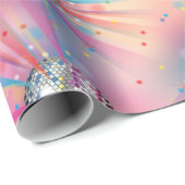 Disco Ball Baby Shower Groovy Pastel Rainbow Wrapping Paper | Zazzle