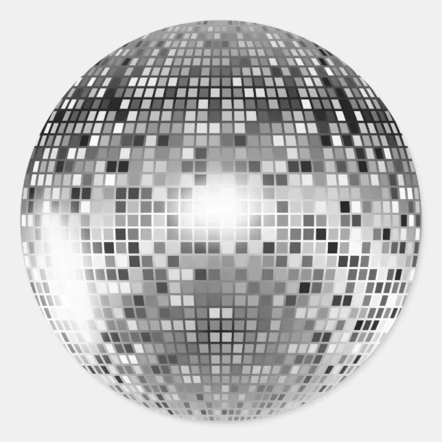 Disco Ball Classic Round Sticker | Zazzle