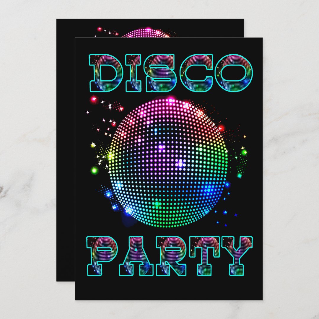 Disco Ball Disco Party Custom Invitation | Zazzle