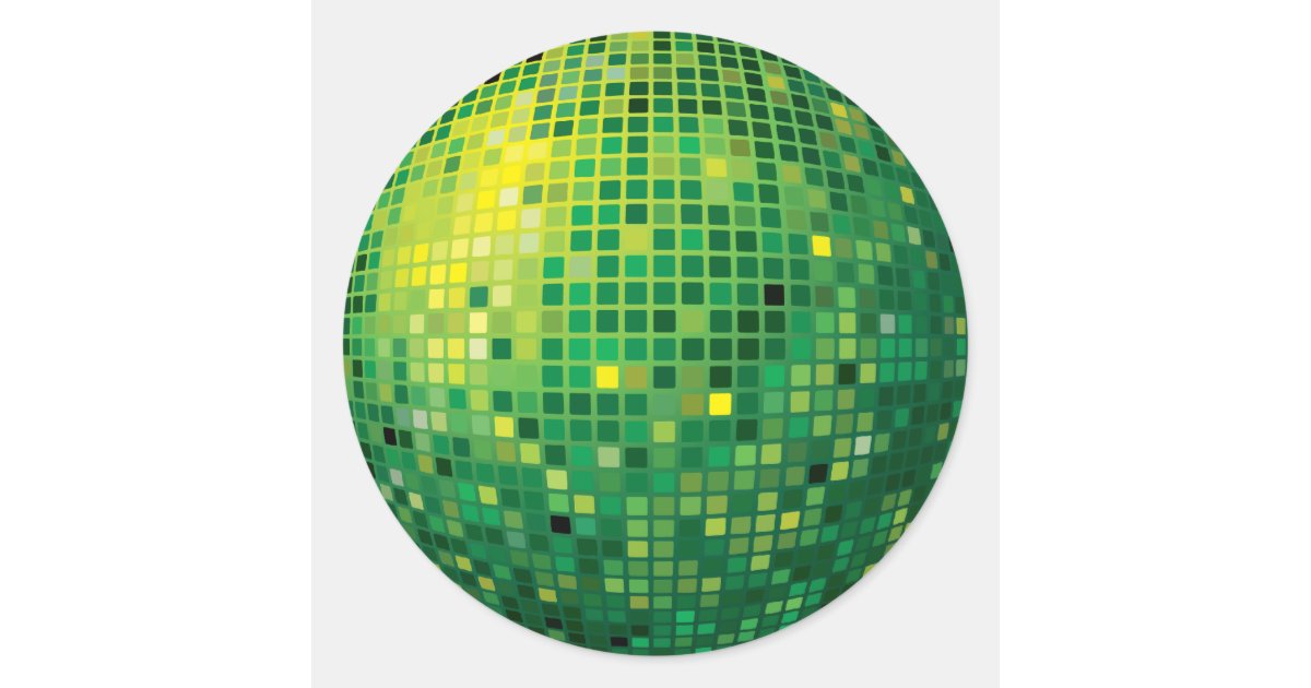 Disco Ball Green Sticker | Zazzle