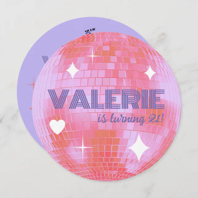 Disco Ball Happy Birthday Invitation | Zazzle