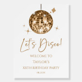 Disco Ball Let's Disco Birthday Party Welcome Sign | Zazzle