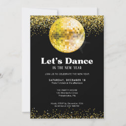 Disco Ball New Year's Eve Party Invitation | Zazzle