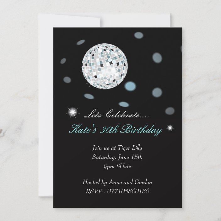 Disco Ball Party Invitation | Zazzle.com