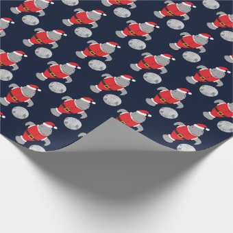 Disco Ball Santa Manatee Christmas Wrapping Paper | Zazzle