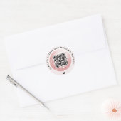 Disco Ball Scan To Access Wedding Website QR Code Classic Round Sticker ...