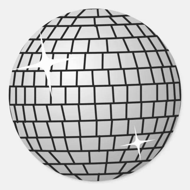 Disco Ball Sticker (Round) | Zazzle