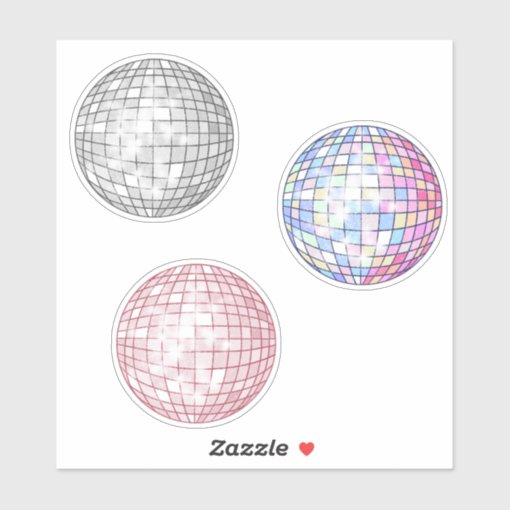 Disco Balls Sticker Set | Zazzle